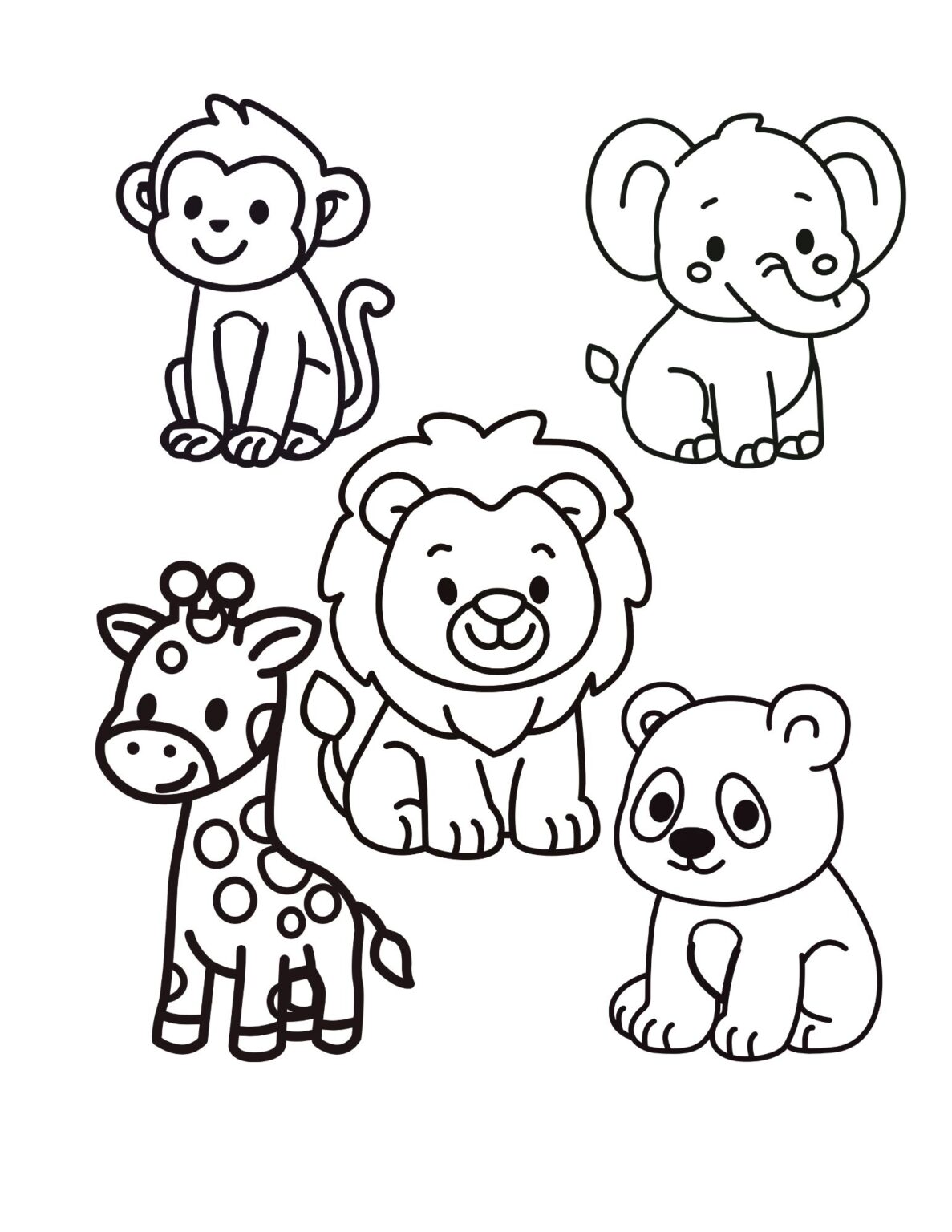 Zoo Animals Coloring Pages (Free Printable PDF) | Pagevia